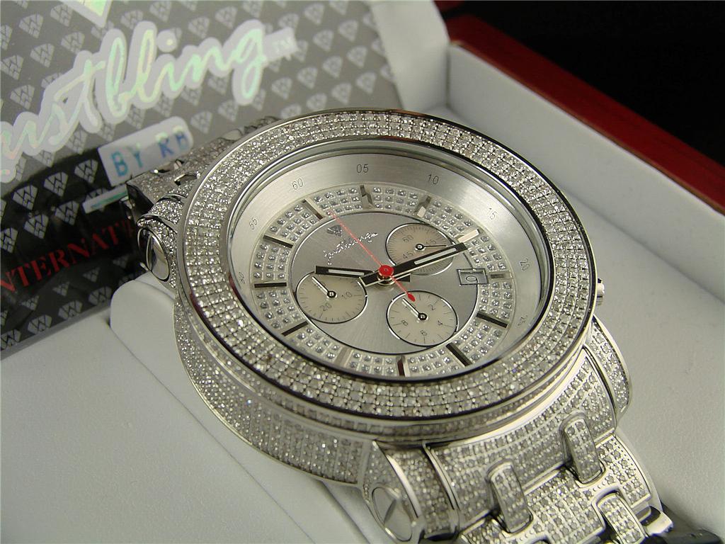 new_york_jewels: JUST BLING/JOE RODEO ULTRA BLING DIAMOND WATCH 12.00 CT