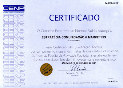 Estratégia Comunicação e Marketing: Estratégia é certificada pelo CENP