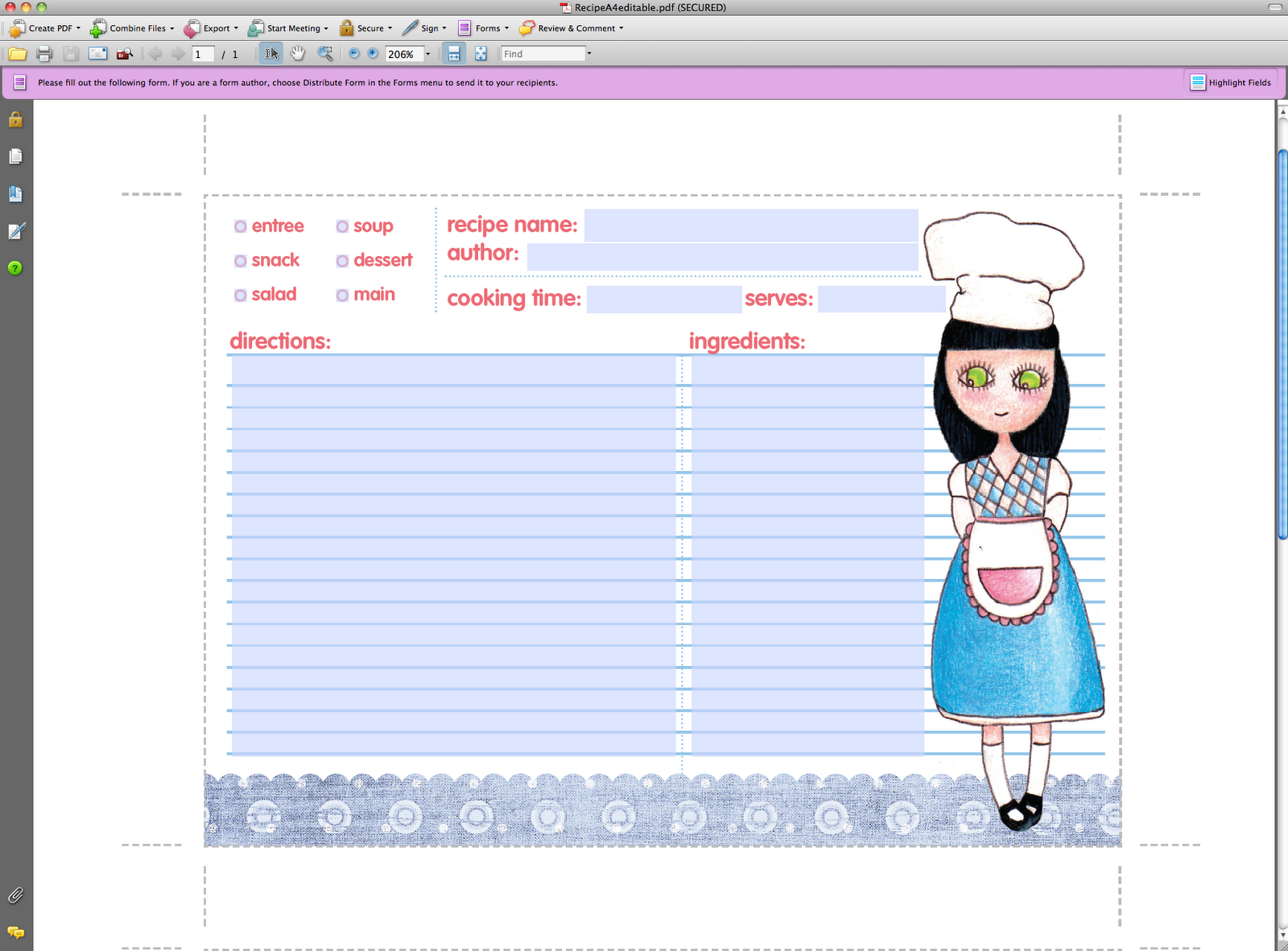 Tinysandtea: New New Item: Editable Recipe Cards!
