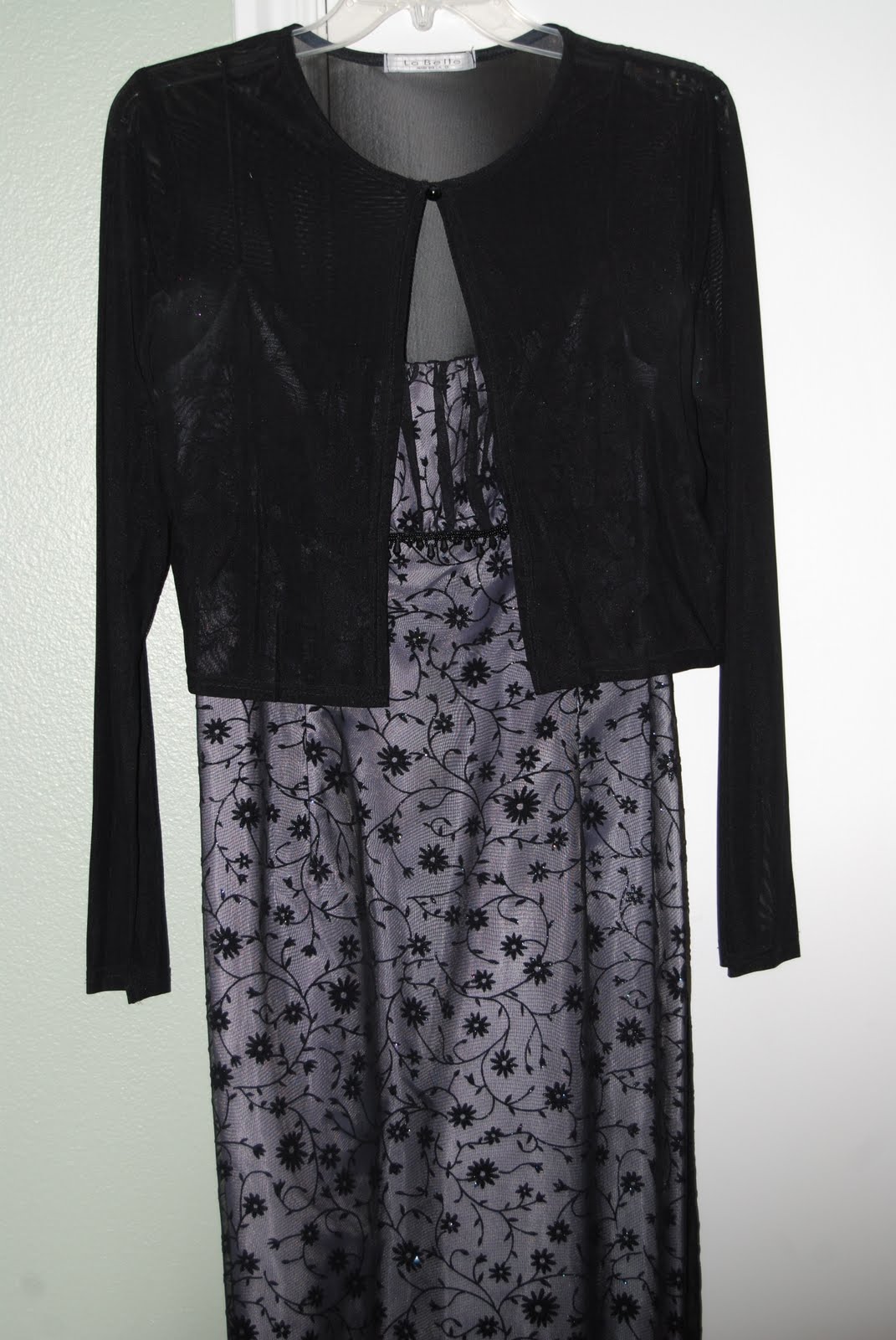 Dejunking My Junk: Purple Dress w/ Sheer Black Jacket - $30