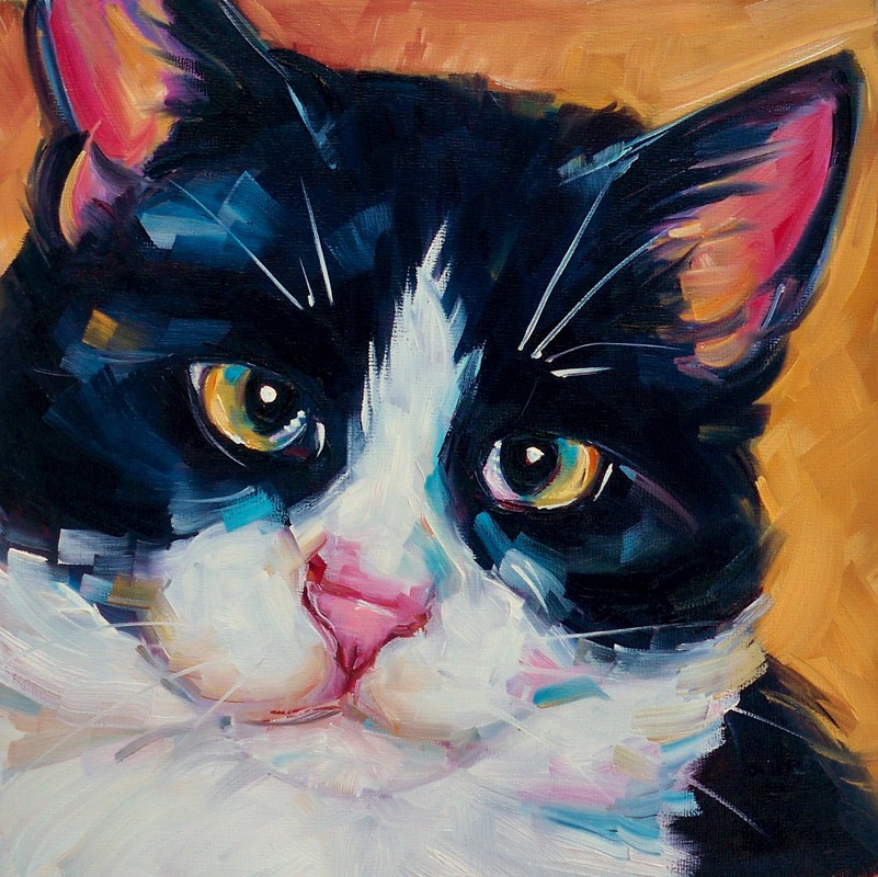 Olga Paints: FACES OF RESCUE 100 CATS: Fingal 11/100