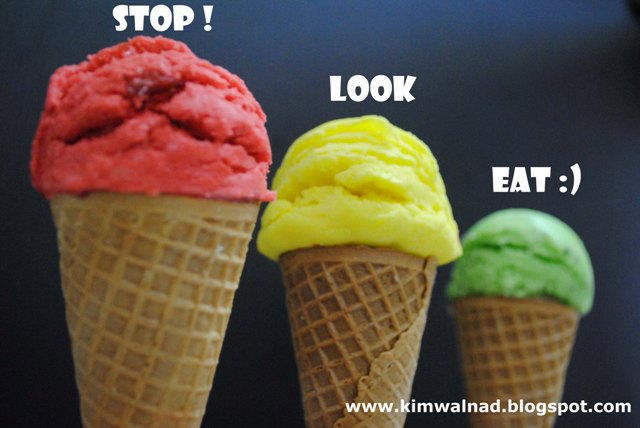 FOOD STYLING: TRAFFIC LIGHTS ICE CREAM