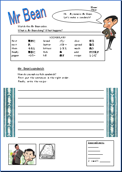 AccessJ: WS: Mr Bean's Sequence Sandwich (Third Grade)