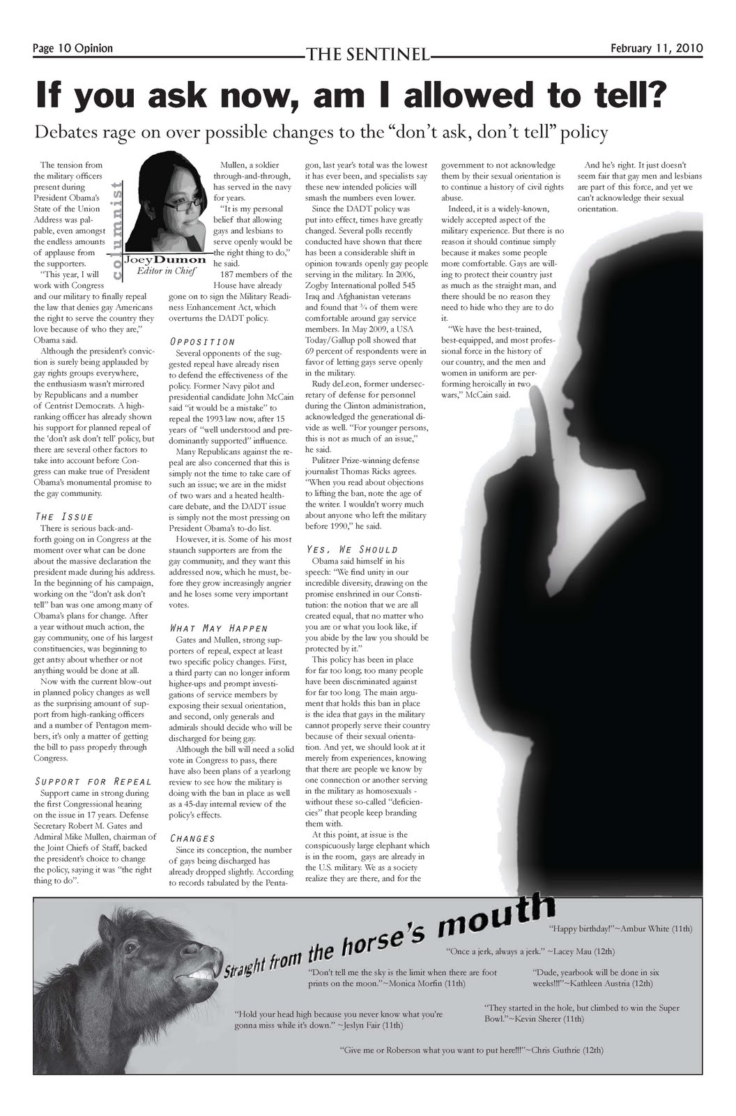 Duane Roberson's Portfolio: STUDENT WRITING EXAMPLES