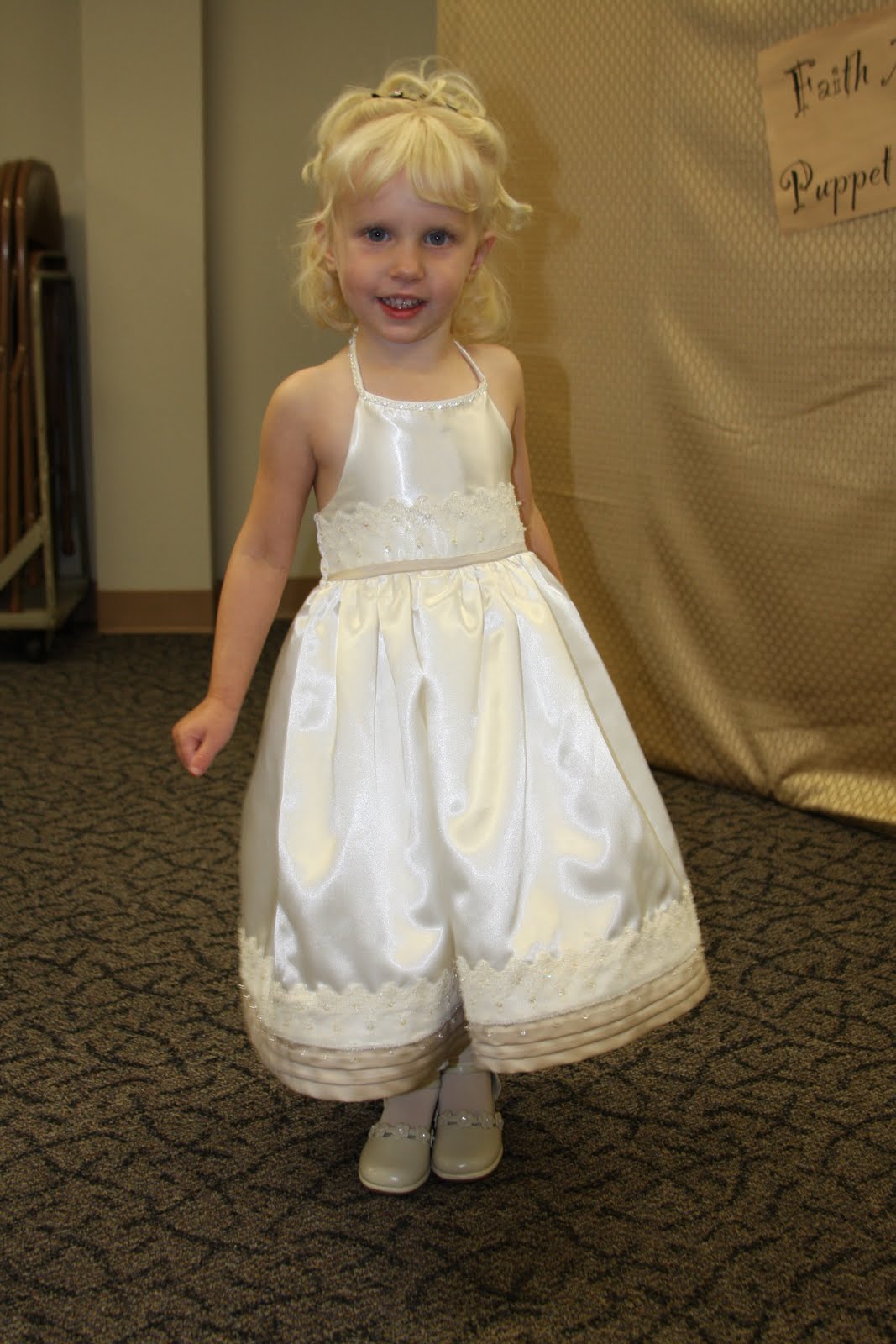 Sew Jill: Mini Bride Dress - and such a beautiful bride!