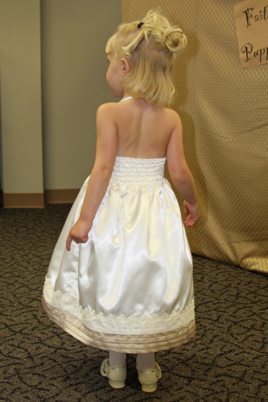 Sew Jill: Mini Bride Dress - and such a beautiful bride!