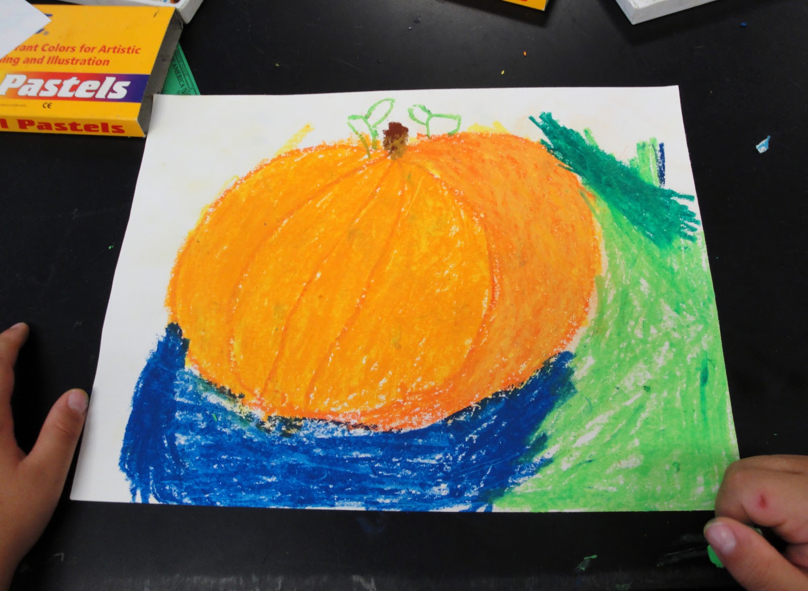 Kindergarten's Oil Pastel Pumpkins | Mrs. Hood's Art Room