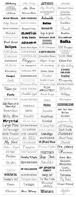 {NEW} Font List!! | A VINYL DESIGN