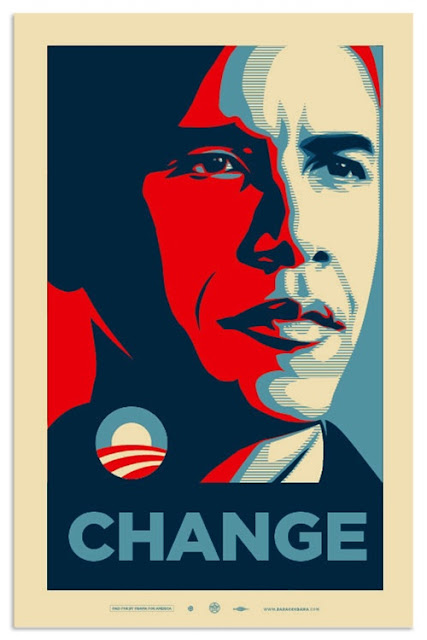 DanielDaq: Design: Obama Campaign Poster: Word and Image