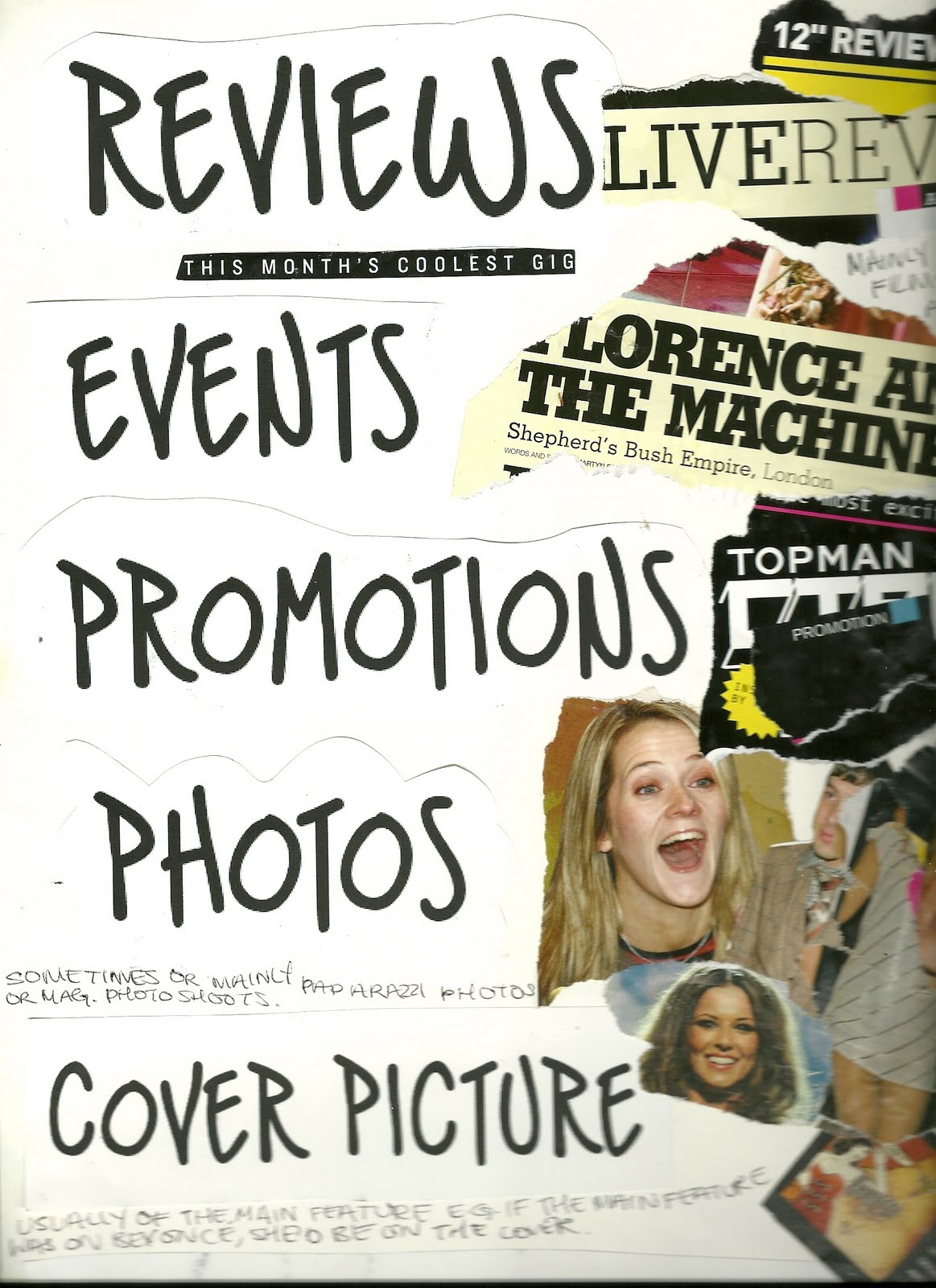 Music Magazine Production: Conventions of real music magazines.