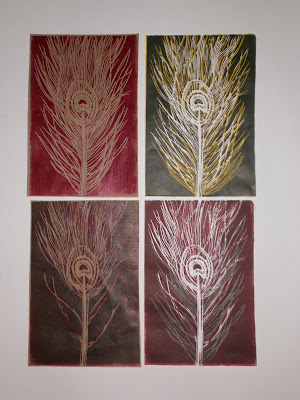 105-940-7293: Feather Lino Print