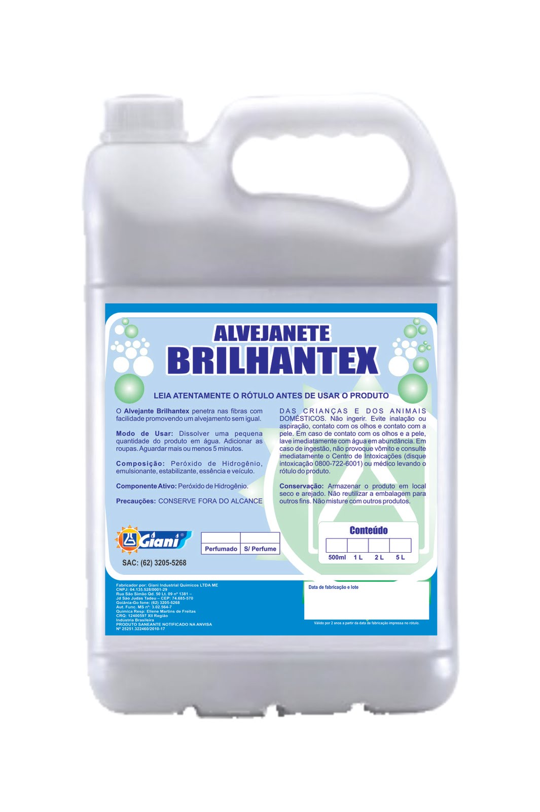 Alvejante Brilhantex | Giani Produtos de Limpeza