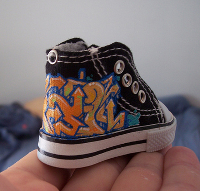 LAhipChic: Micro-Graffiti at it's Best! Child's Converse Style Tennis ...