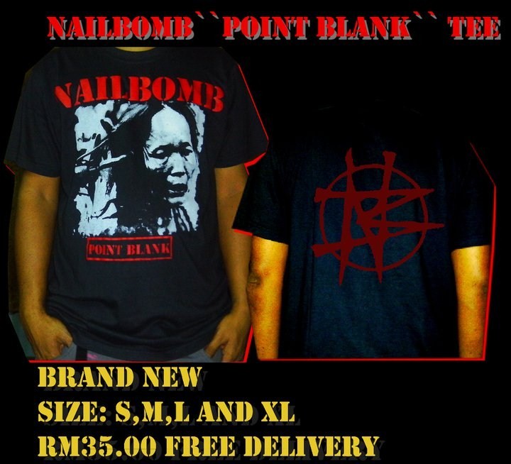 sinister merchandise: NAILBOMB "Point Black" shirt