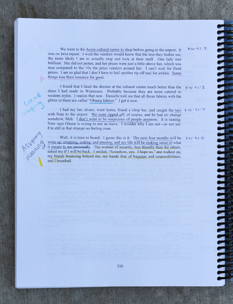 Adventures in Ghana: The Medium of Field Notes