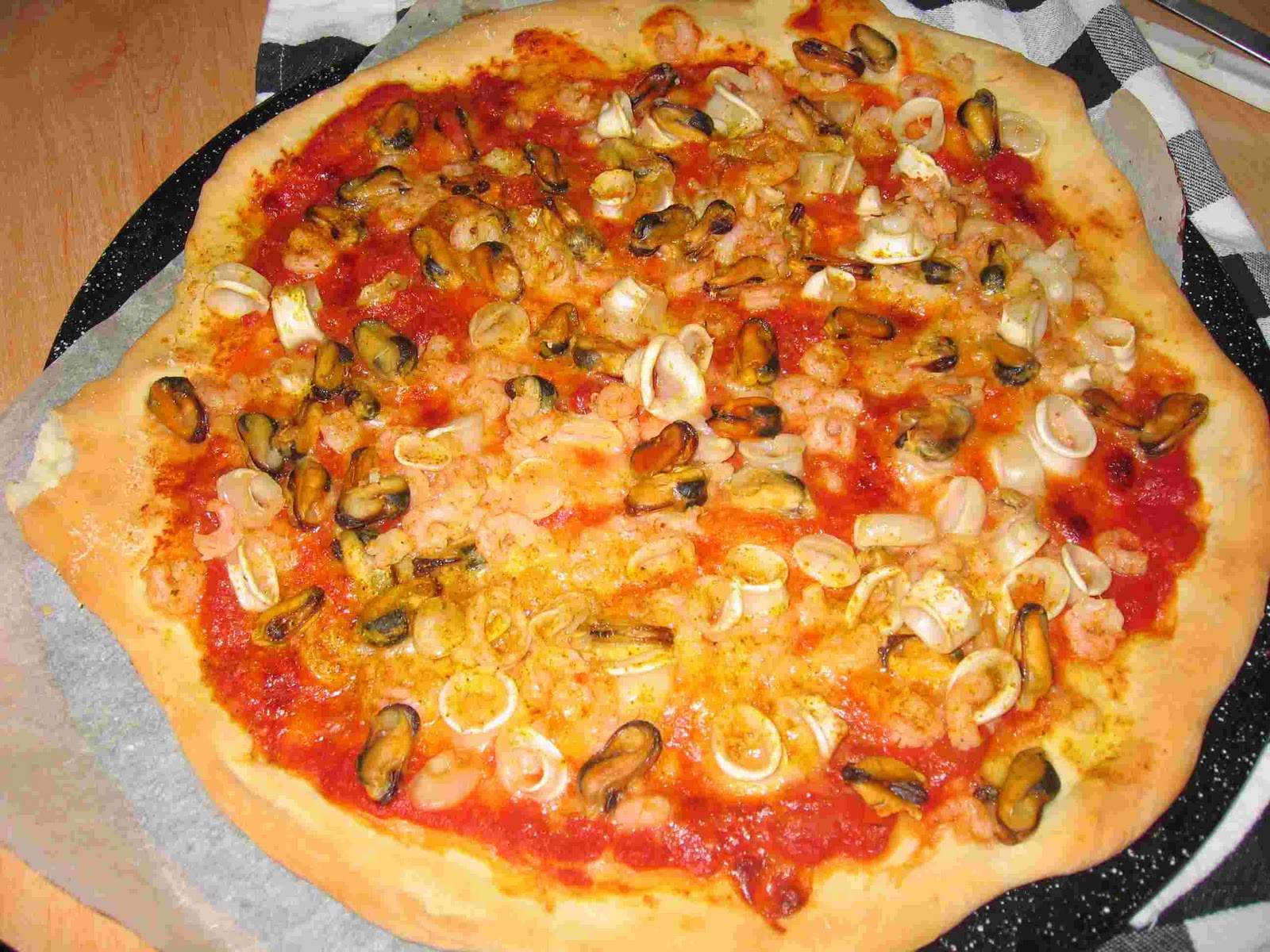 Mon lapin malin aime les carottes bio: Pizza aux fruits de mer