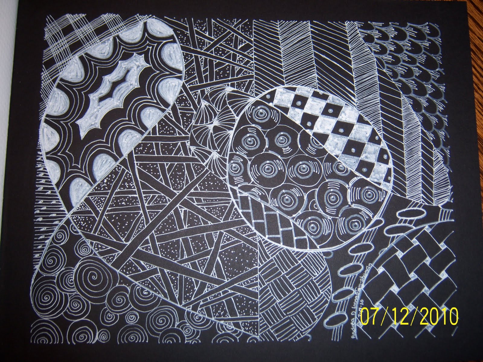 Cookie's World: First Zentangles Drawn in January 2010