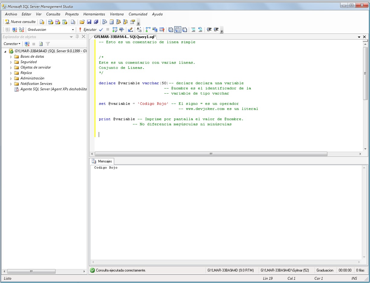 Vacil Mio y Bayuncadas: Fundamentos de Transact SQL
