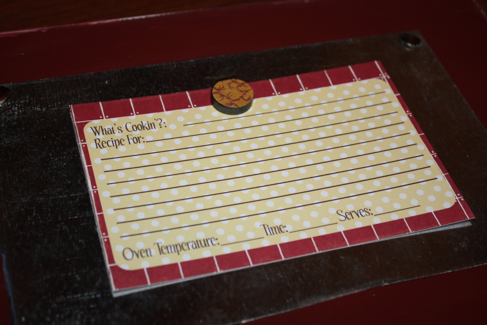 Christy Robbins: Magnetic Recipe Board and Apron Gift