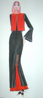 Muslim Woman Fashion Drawing