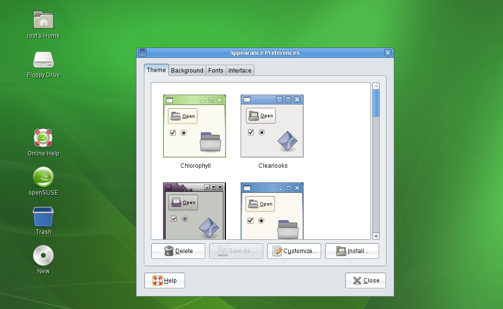 Vitou's personal records: Linux home screen