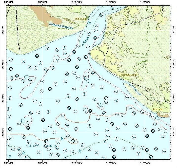 Perjalanan sehari Batimetri di Sungai Mahakam,Kaltim