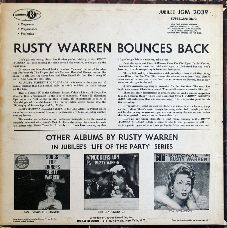 Classic Television Showbiz: An Interview with Rusty Warren (5/24/10)