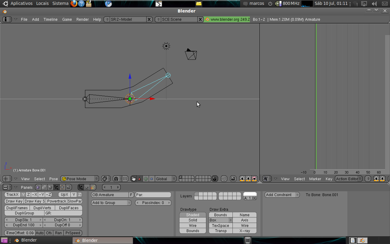 Blender Tutoriais: Tutorial Animação Bones(ossos) para BGE