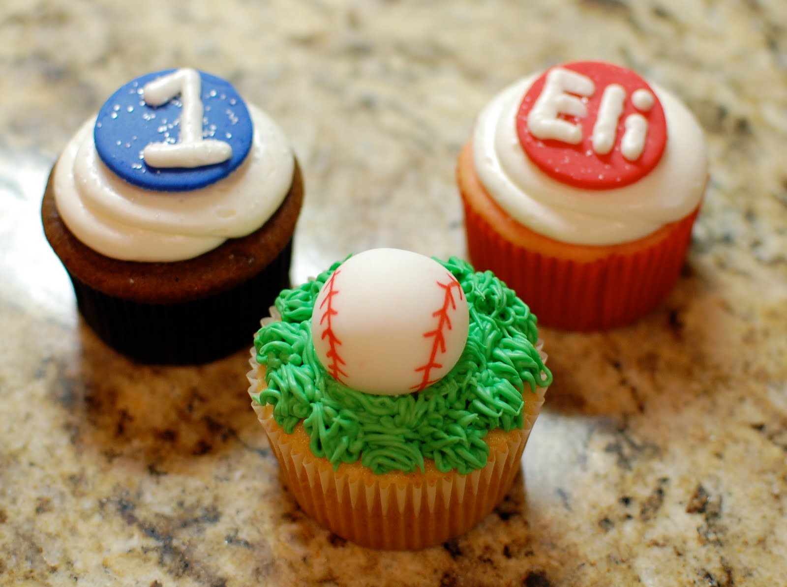 Our Growing Family: Baseball Cupcakes and Cake.
