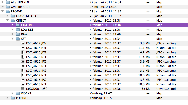 AFSTUDEREN: MAPPENSTRUCTUUR