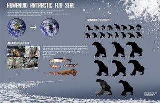 Art of Justin Cho: Seal man- Humanoid monster design