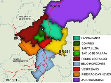 Região Metropolitana de Belo Horizonte: Municípios do vetor norte da RMBH