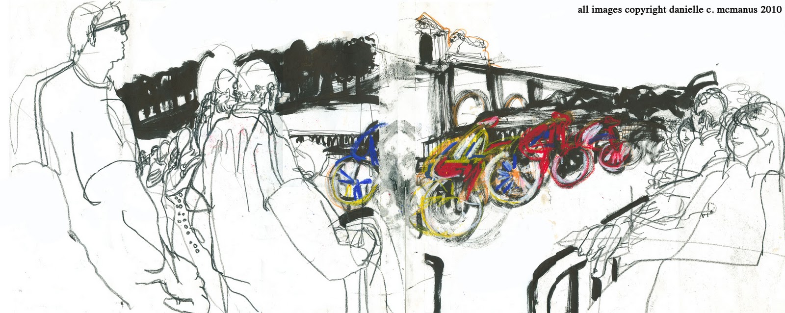 Tour De France Drawing Tour de france art print by wyatt design