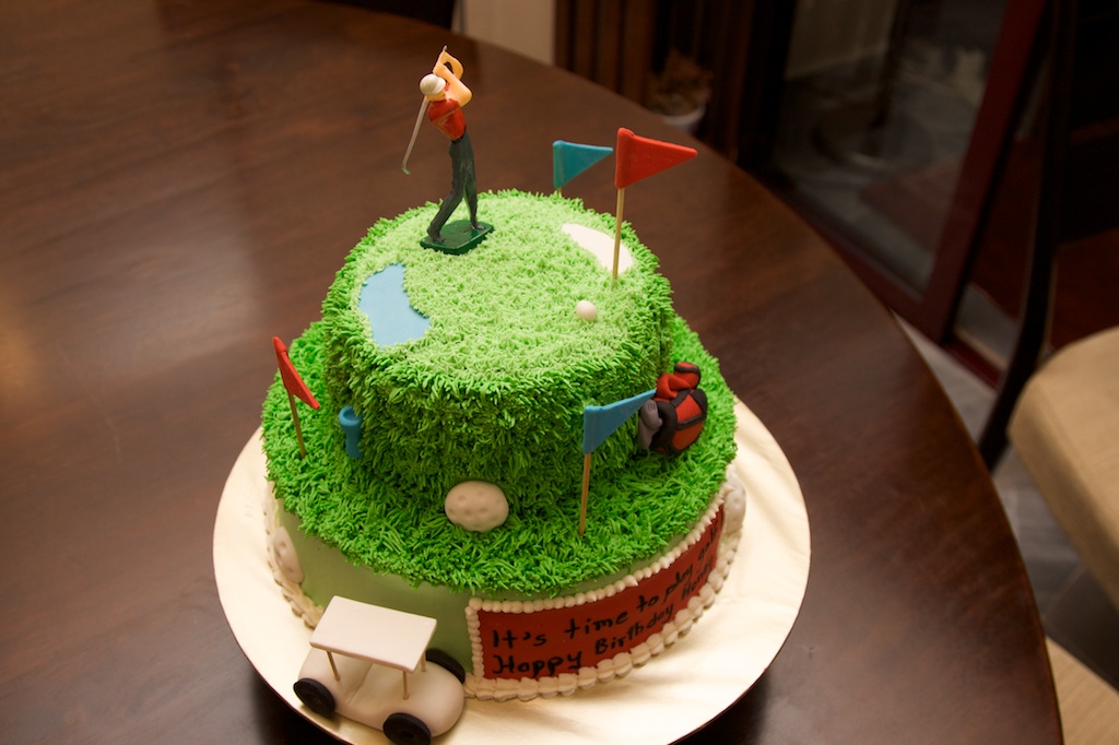 Pink Oven Cakes and Cookies: Golf theme cake
