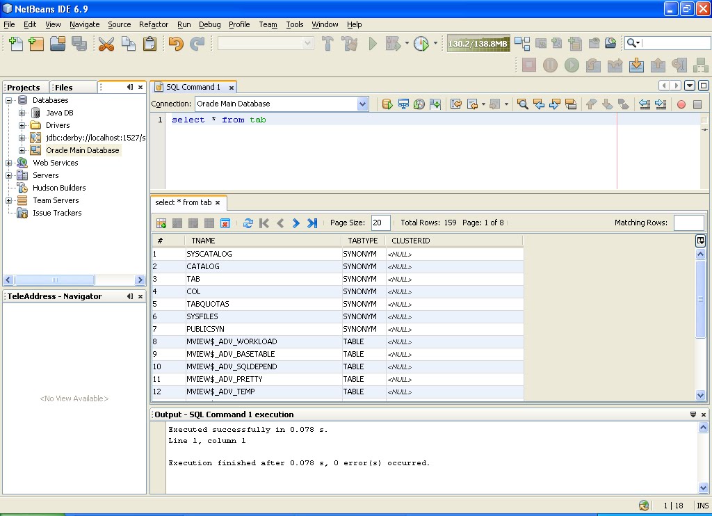 Technology World: Using NetBeans Database Tools