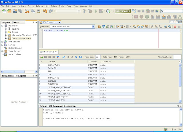 Sai Ravi Kiran - Technology World: Using NetBeans Database Tools