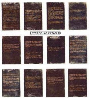 Derecho Romano: LAS XII TABLAS