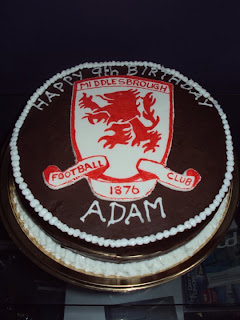 Celebration Cakes by Christine: Middlesbrough Football Club Logo Cake