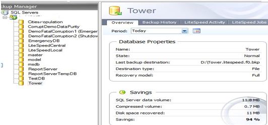 MSSQLCorruptionTackle: Comparison between Litespeed Backup and Native ...