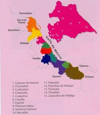 Lengua Totonaca: Localización