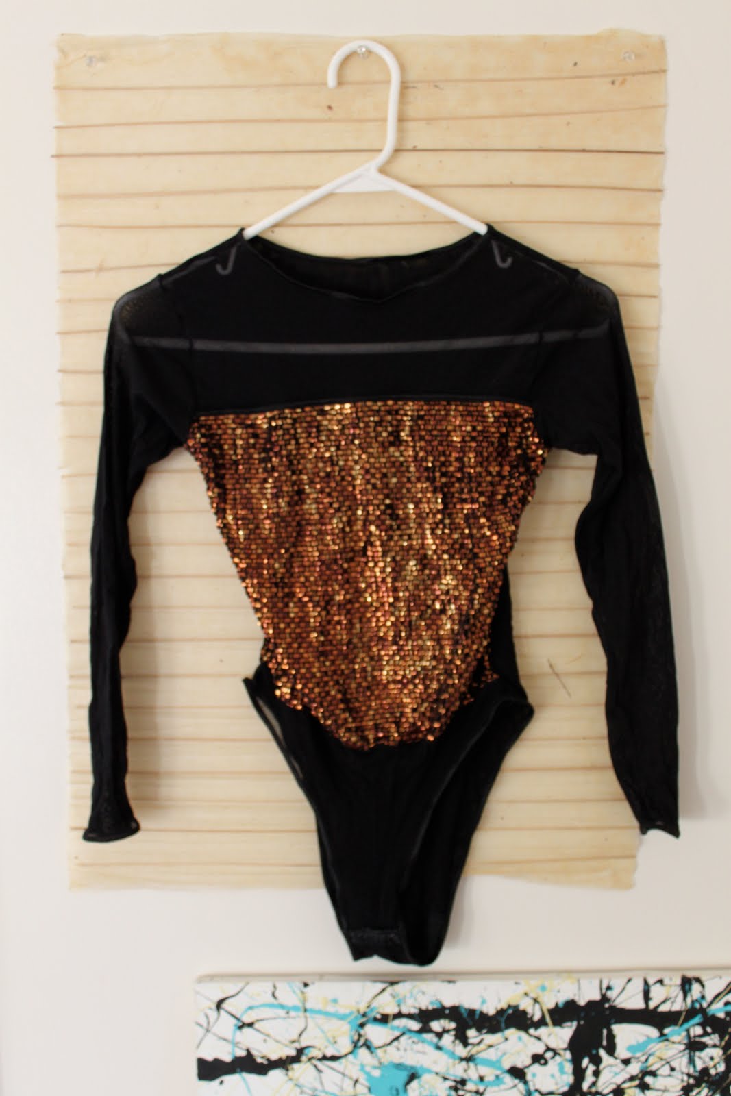 Shop My Closet: SOLD 80s gold sequin front sheer mesh bodysuit