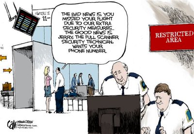 SNIPPITS AND SNAPPITS: TSA CARTOONS and EXPLOSIVE BREASTS