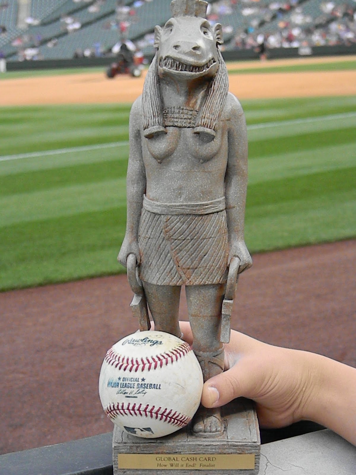 The Travels of The Four-Toed Statue: July 3, 2009 - Coors Field, Denver, CO