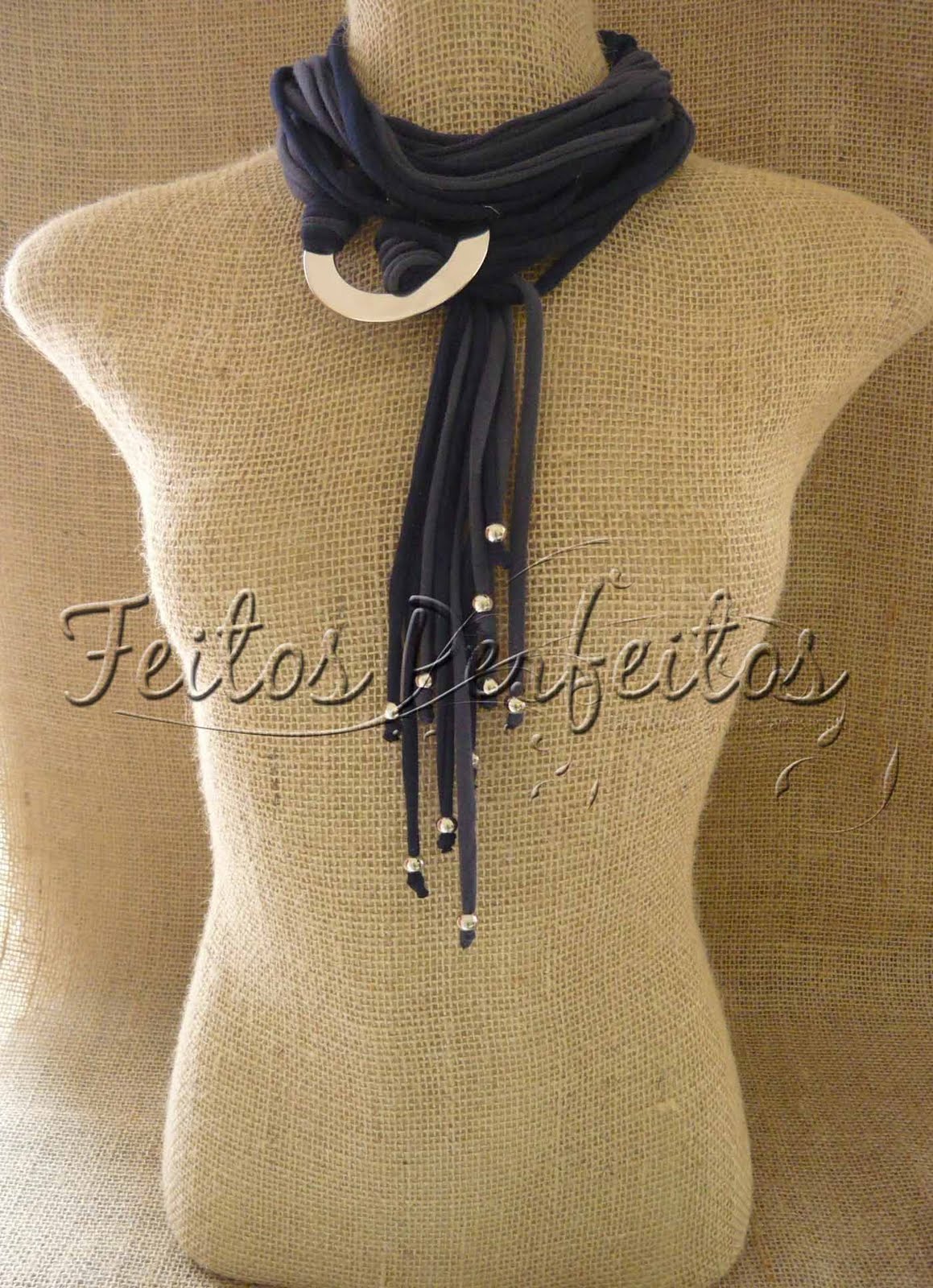 FEITOS PERFEITOS: COLAR DE TECIDO OU CINTO OU CACHECOL - 3 PEÇAS EM 1