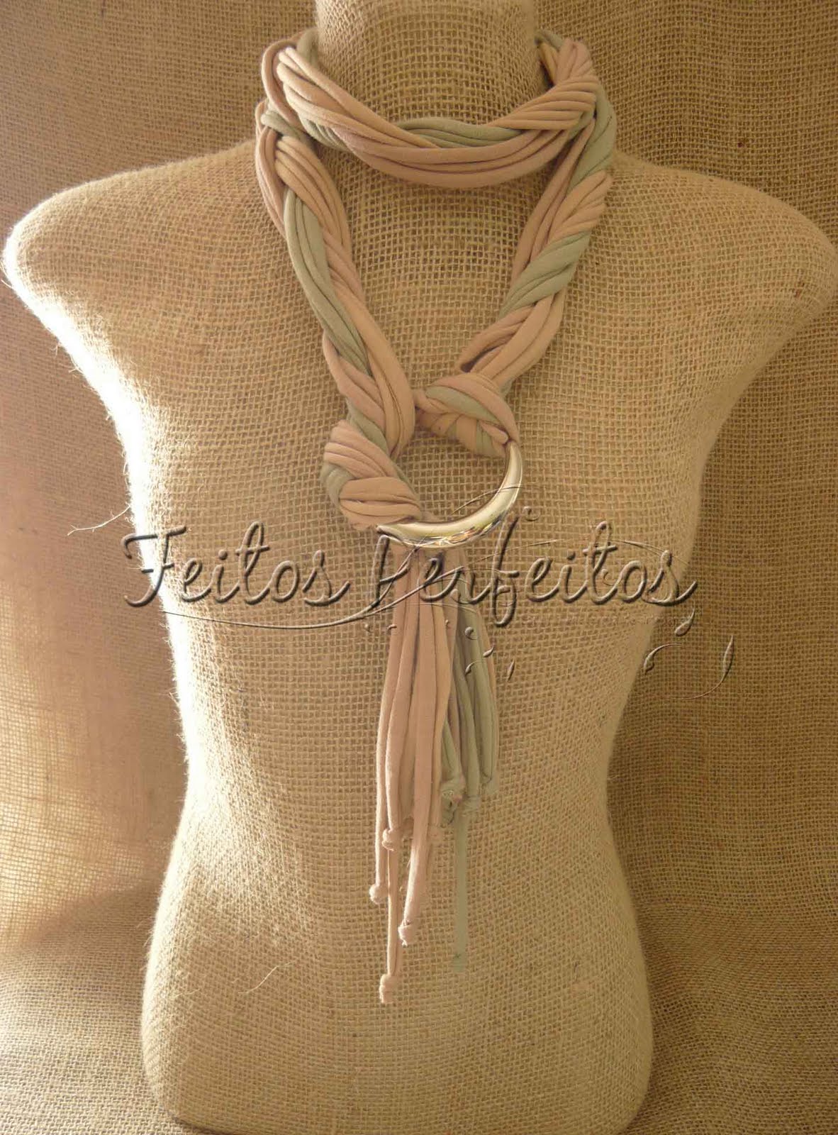 FEITOS PERFEITOS: COLAR DE TECIDO OU CINTO OU CACHECOL - 3 PEÇAS EM 1