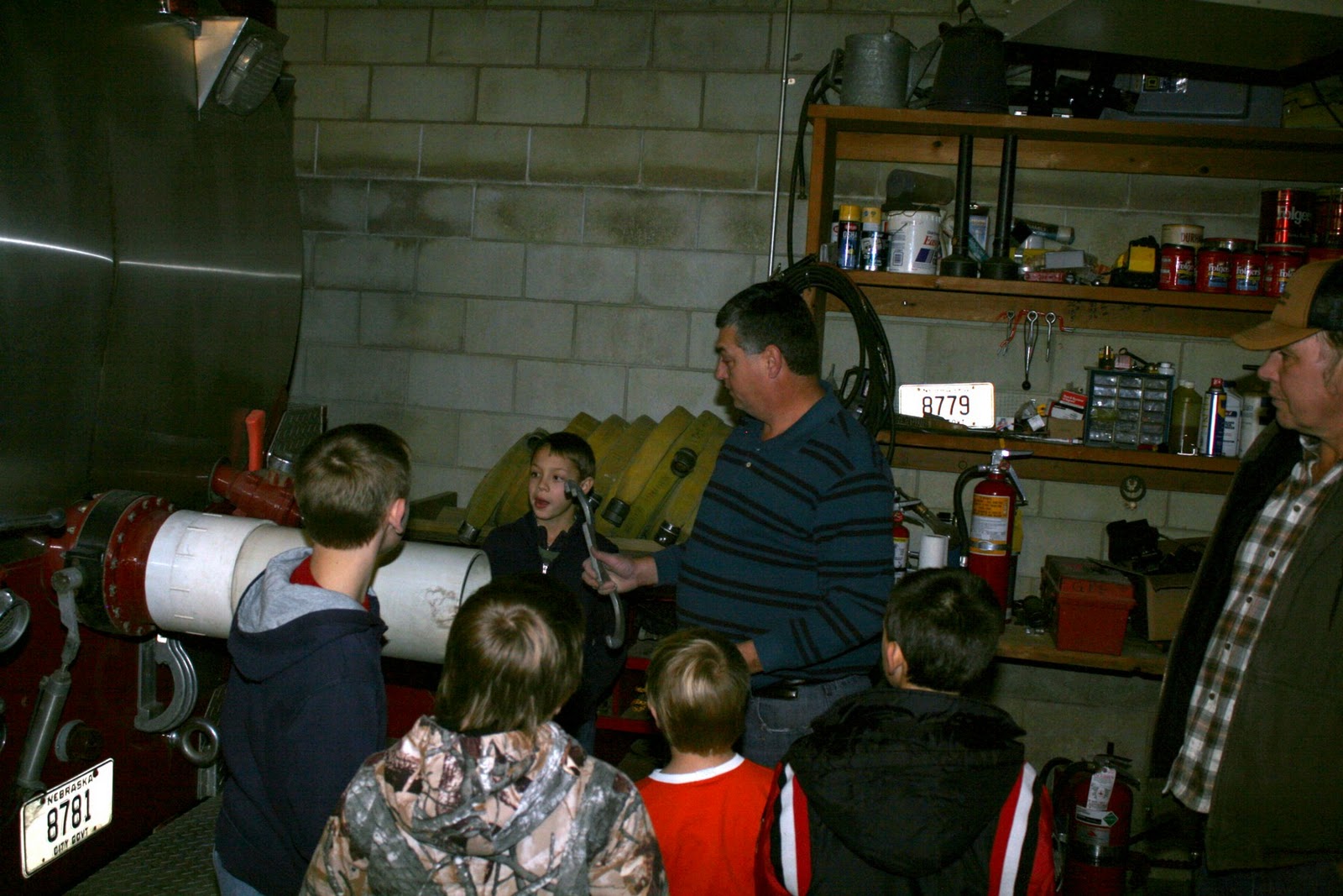 Village of Exeter: Exeter Scout Pack 218 tours Fire Hall