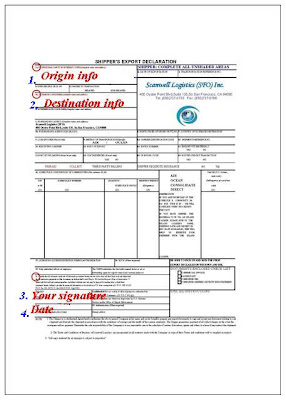 Scanwell Logistics: Document Instruction- Shipper's Export Declaration