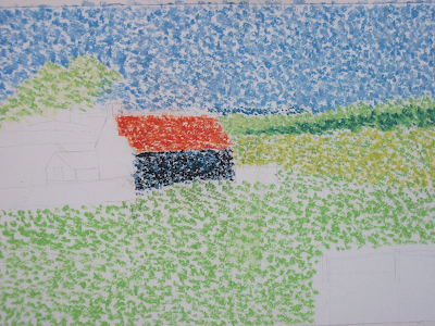 Pastel Painting, Bensham, Gateshead: Michael's pastel painting using a ...