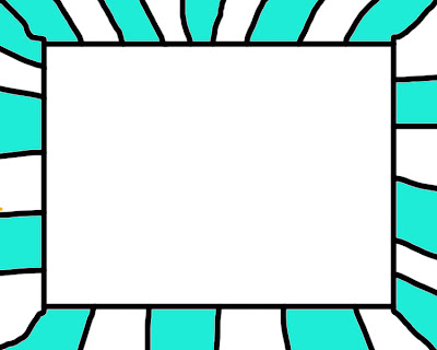 Creative Greeting Cards: BLUE BORDER FRAME CARD