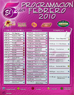 Programación TVC: CANAL 5